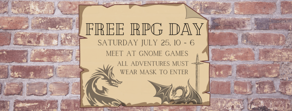 Free RPG Day – Let the Quest for Fun and Adventure Begin July 25