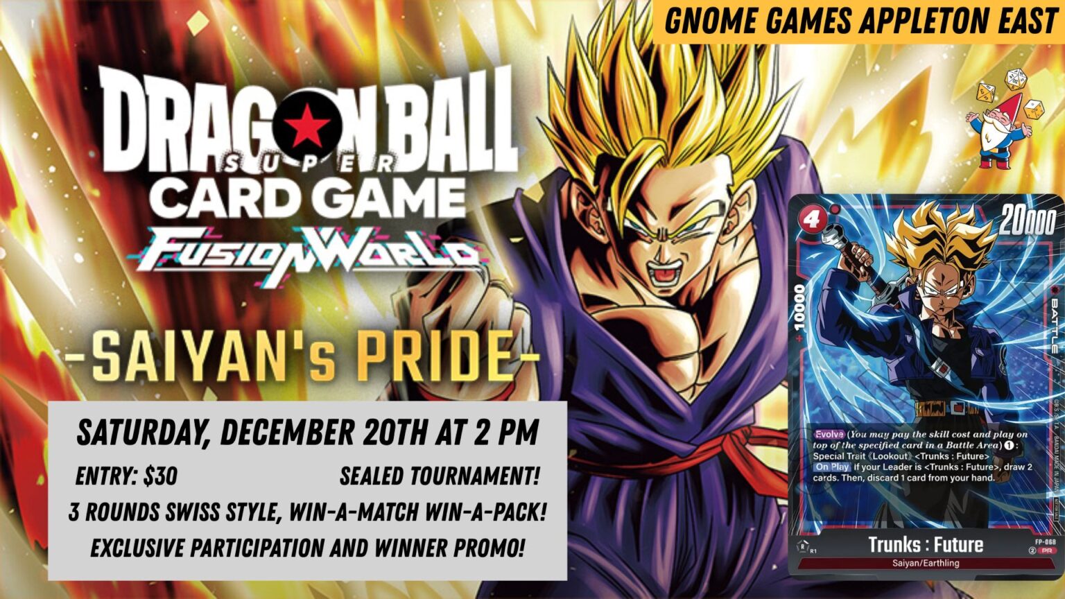 Dragon Ball Fusion World -Saiyan’s Pride- Release Event at Gnome Games ...